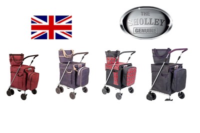 Sholley Deluxe Set - 4/6 Wheels, Two Tier Shopping Trolley, Cool Bag ...