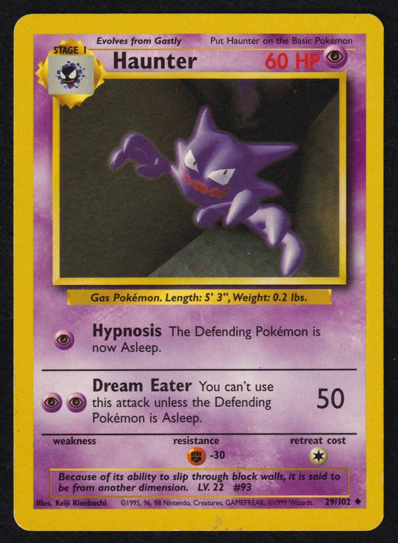 Pokémon TCG Haunter Base Set 29/102 (Lightly Played) | eBay