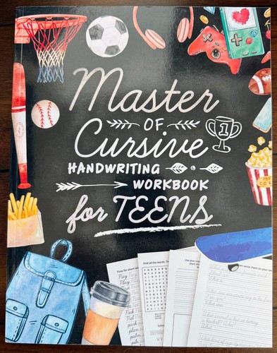 Master of Cursive Handwriting Workbook for Teens Homeschool Middle ...