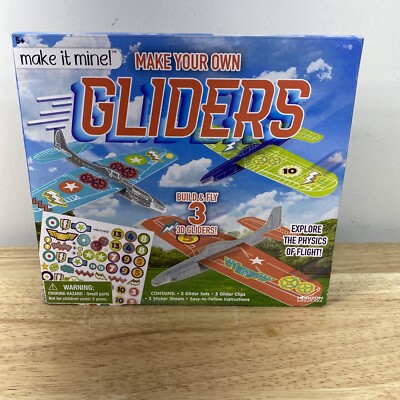 Make It Mine Make Your Own Gliders Kit Build and Fly 3 3D Gliders New ...