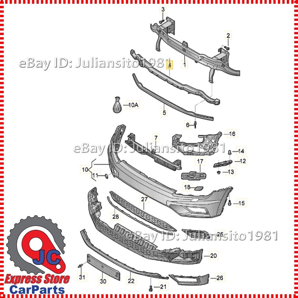 5NN807248C VOLKSWAGEN GENUINE OEM TIGUAN FOAM FILLER PIECE INSERT | eBay