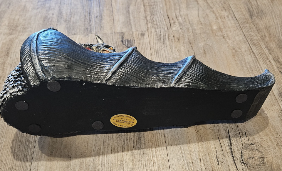 Vintage J.D. DOLLEN Mythical Black & Red Dragon Dual Incense Burner ...