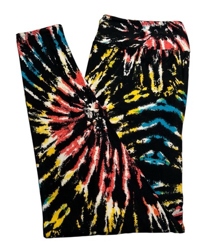 LuLaRoe Leggings TC2 Tall Curvy 2 RAINBOW Tie Dye Swirl Stripe Colorful ...