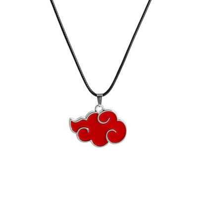 NARUTO AKATSUKI NECKLACE Pendant Red Cloud Manga Anime New | eBay