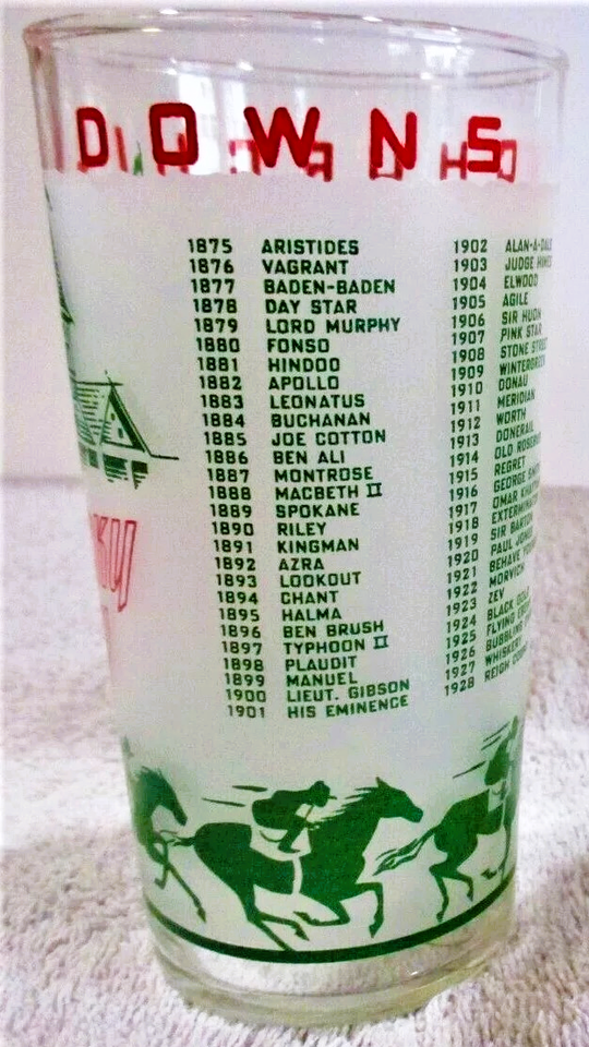 1971 KENTUCKY DERBY GLASS WORTH A LOT MORE THAN THE OPENING BID OF 99 ...