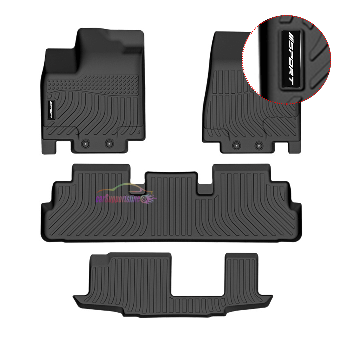 For 22-25 Infiniti QX60 3D Molded Black Floor Mats Carpets TPE 4PCS w ...