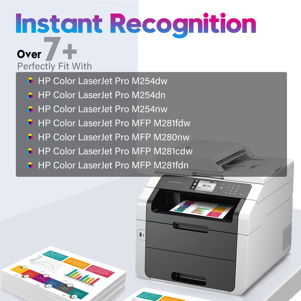 5x CF500A Toner For HP 202A Color LaserJet Pro MFP M281CDW M281FDW ...