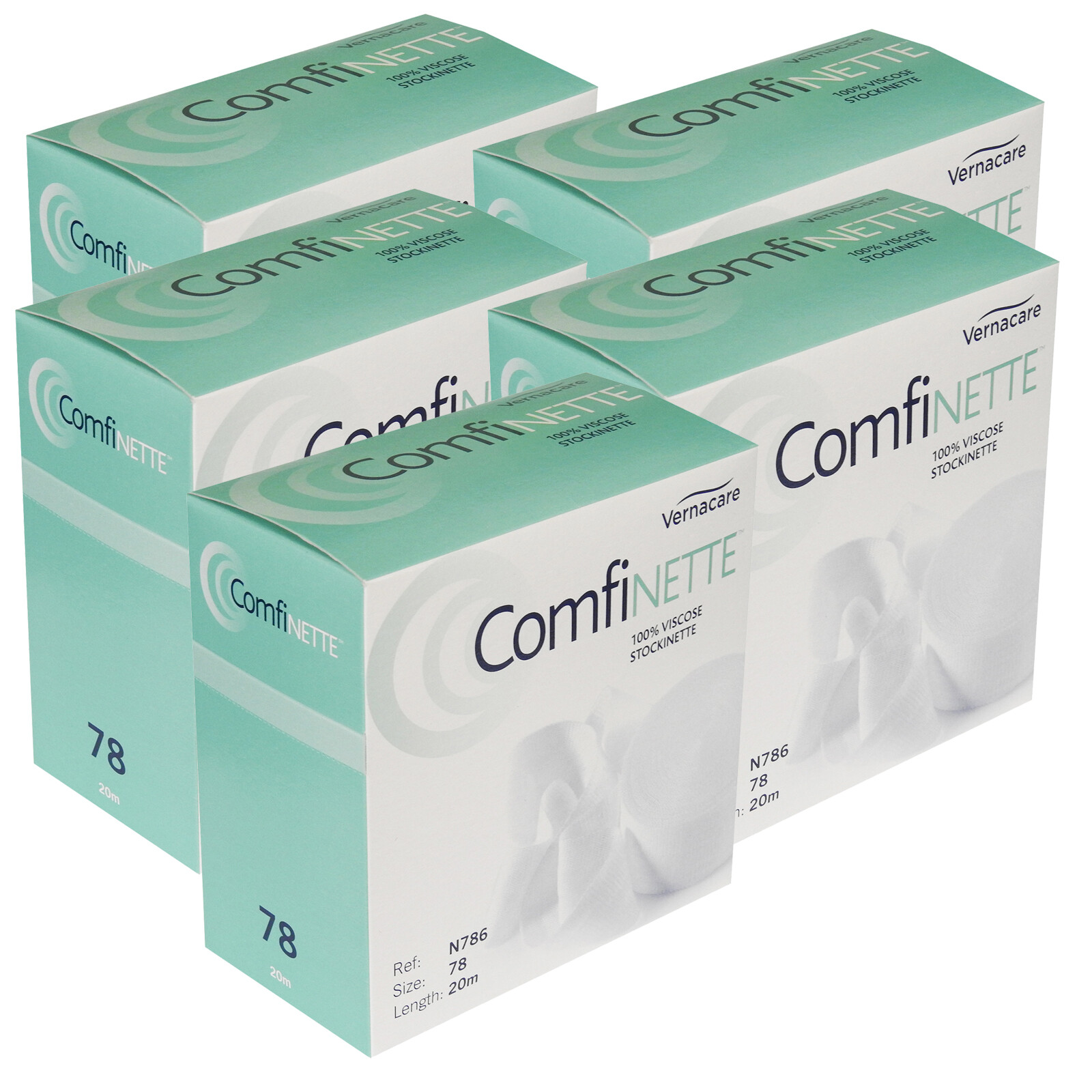 Bulk 5 Pack Comfinette Size 78 8.5cm x 20m Finger Toes Tubular Bandage ...