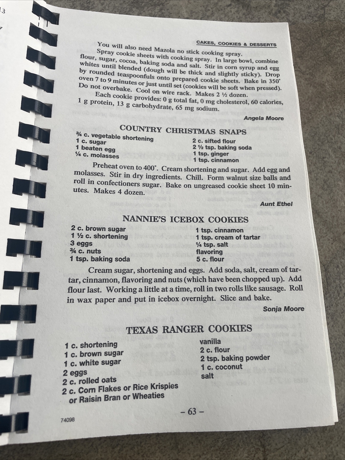 WOODS FAMILY REUNION COOKBOOK Generations JOYCE MOORE 1998 | eBay