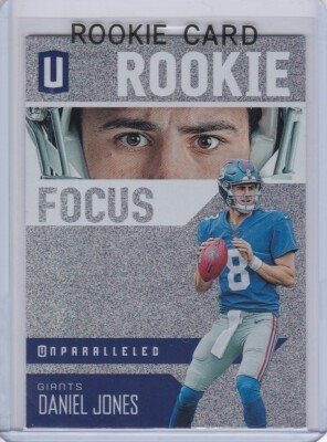 DANIEL JONES ROOKIE CARD 2019 New York Giants UNPARALLELED FOOTBALL ...
