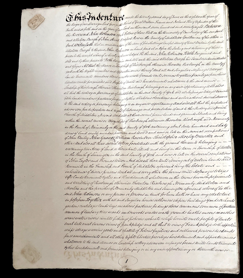 VERY OLD DOCUMENT IN ENGLISH from 1778 | eBay