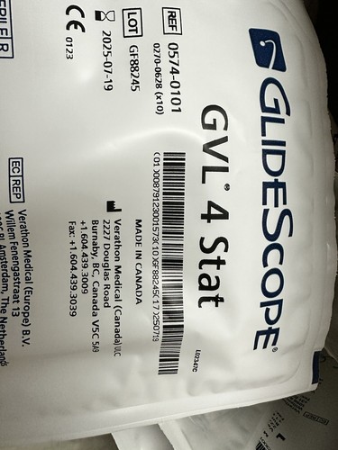 Glidescope GVL 4 Stat REF 0574-0101 NEW AND SEALED | eBay