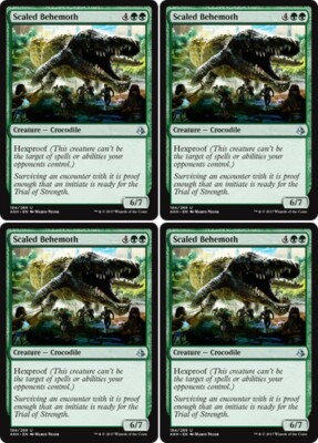 4x SCALED BEHEMOTH Amonkhet MTG Green Creature — Crocodile Unc | eBay