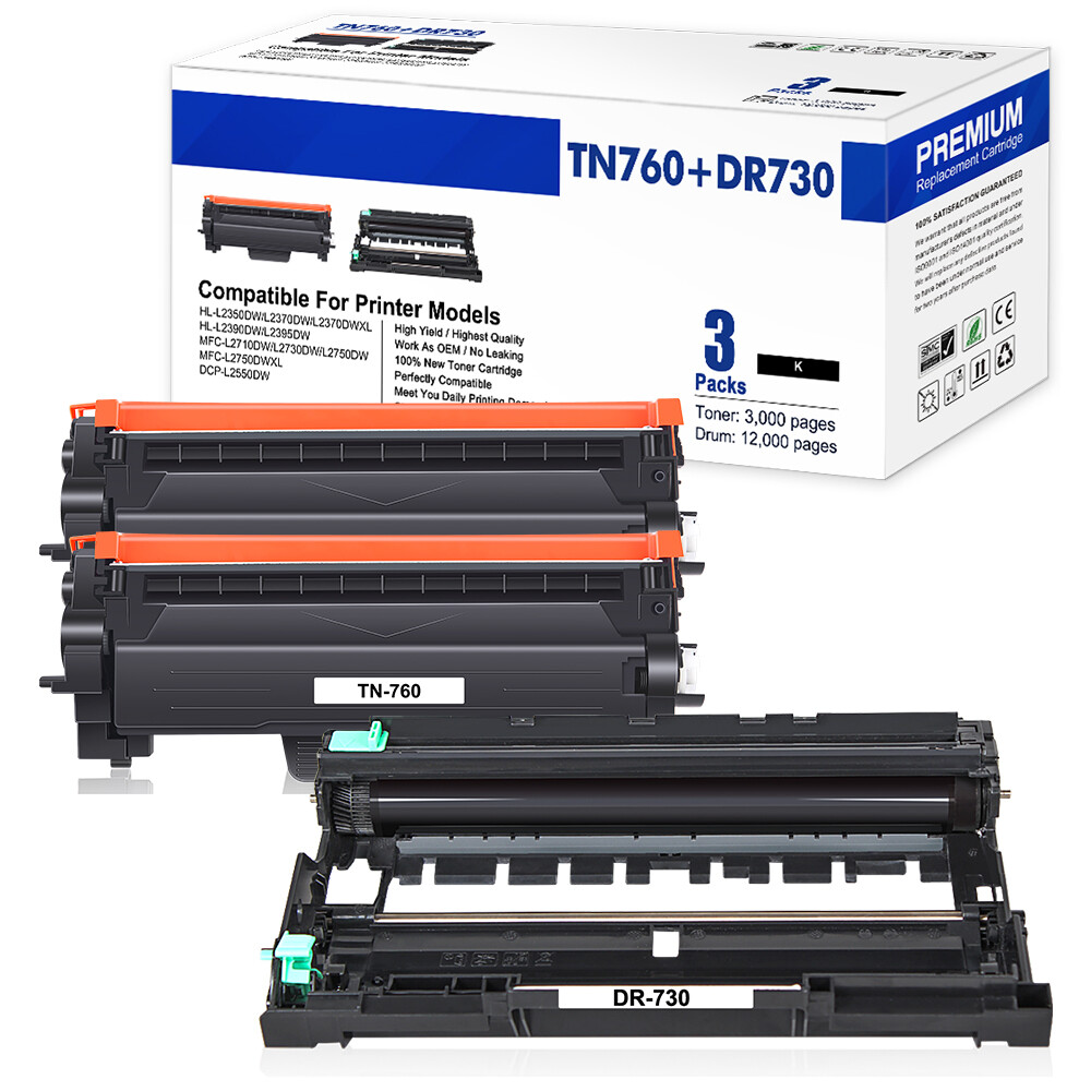 DR730 Drum TN730 TN760 Toner High Yield For Brother MFC-L2730DW MFC ...