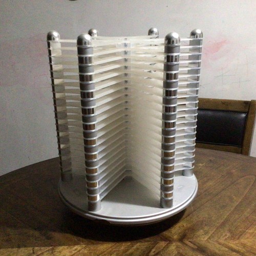 60 DVD CD Carousel Rotating Plastic Storage Tower Rack | eBay