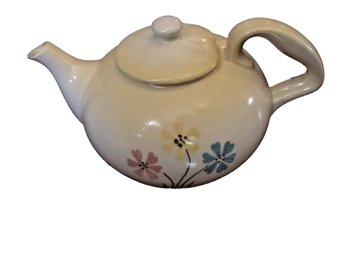 Hull Art Vintage Pottery Cinderella Tea Pot with Lid Pink Yellow And ...