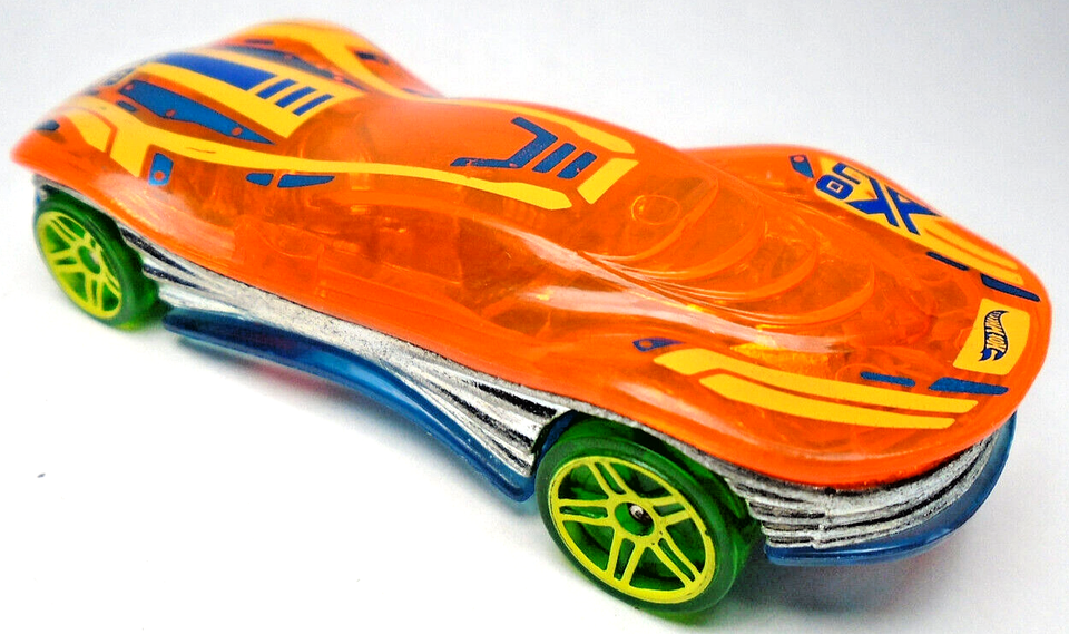 2014 HOT WHEELS CLEAR SPEEDER X RAYCERS ORANGE 1:64 DIECAST 3" RACE CAR ...