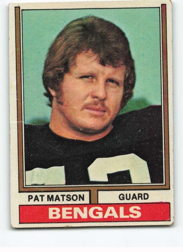 1974 Topps #9 Pat Matson G/VG Good/Very Good Bengals | eBay