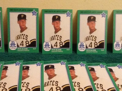 Baseball Card Lot of 25 Pete Blohm, 1989 Augusta Pirates, GA MiLB ...