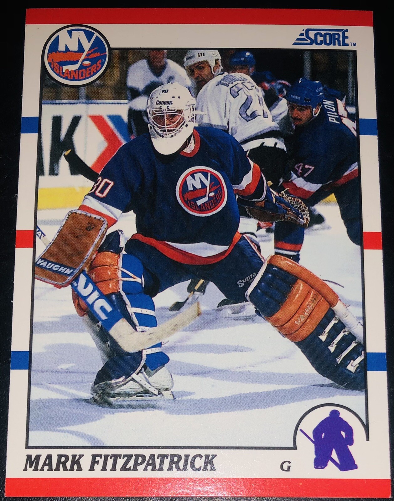 1990-91 Score Canadian Mark Fitzpatrick Rookie New York Islanders #102A ...