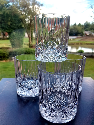 4 x Whiskey / Water Goblets RCR Opera Set Heavy Glasses 8.5 cm x 7 cm ...
