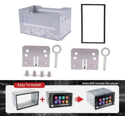 Car Stereo Radio DVD Player Double 2-Din Metal Frame Mounting Dash Kit ...