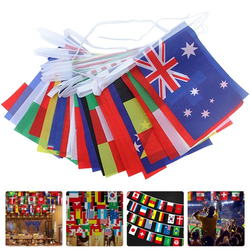 Corde Drapeau La Coupe Du Monde Bannière International Bruant Des Pays ...