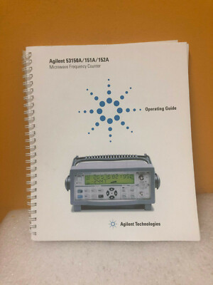Agilent 53150A/151A/152A Microwave Frequency Counter Operating Guide | eBay