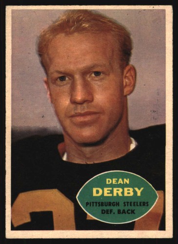 1960 Topps #99 Dean Derby EX+ RC Rookie Steelers 569952 | eBay