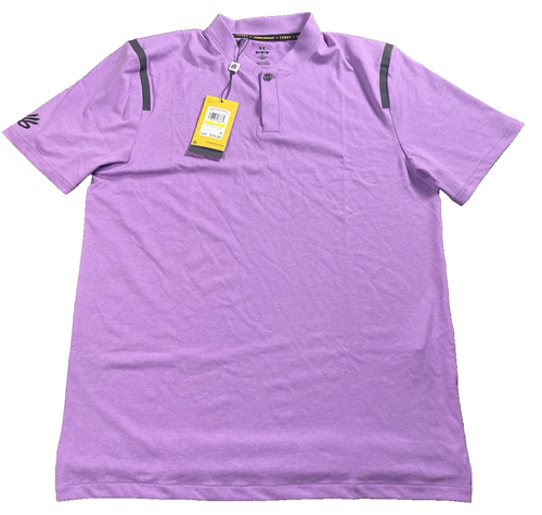 Under Armour UA Steph Curry Splash Golf Polo Shirt Purple Size Medium M ...