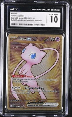 Mew ex - (151 GOLD METAL Card) 205/165 Sv: Scarlet & Violet 151 UPC | eBay