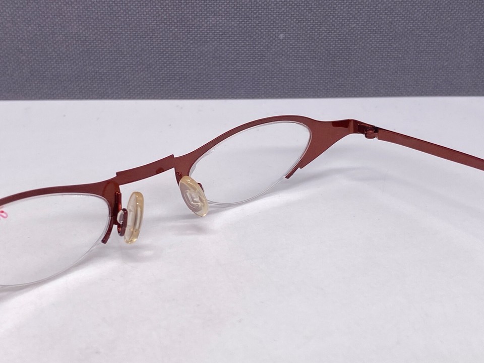 Theo Eyeglasses Frames Woman Red Square Oval Cate Eye Small Lens Narrow ...