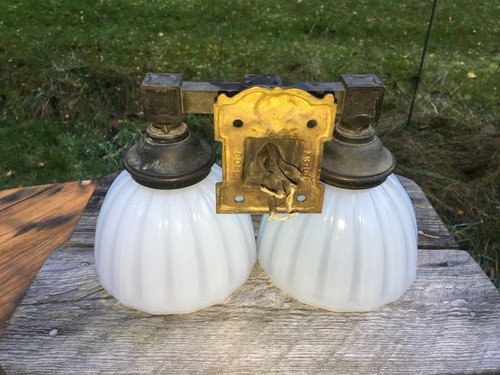Antique Pullman Railroad Car Cast Brass Wall Sconce Light Fixture with ...