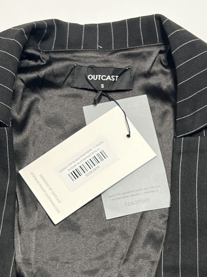 Outcast Kessia Top in Black Pinstripe | eBay