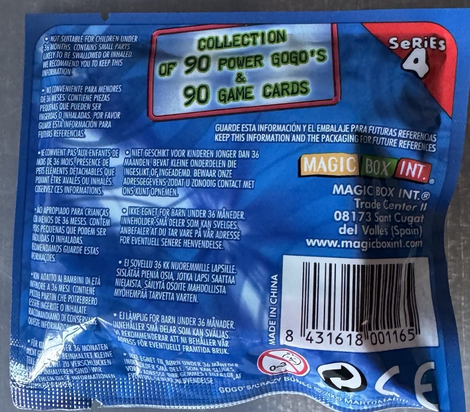 RARE 2009 gogos crazy bones series 4 power gogos sealed ( 1 packet only ...