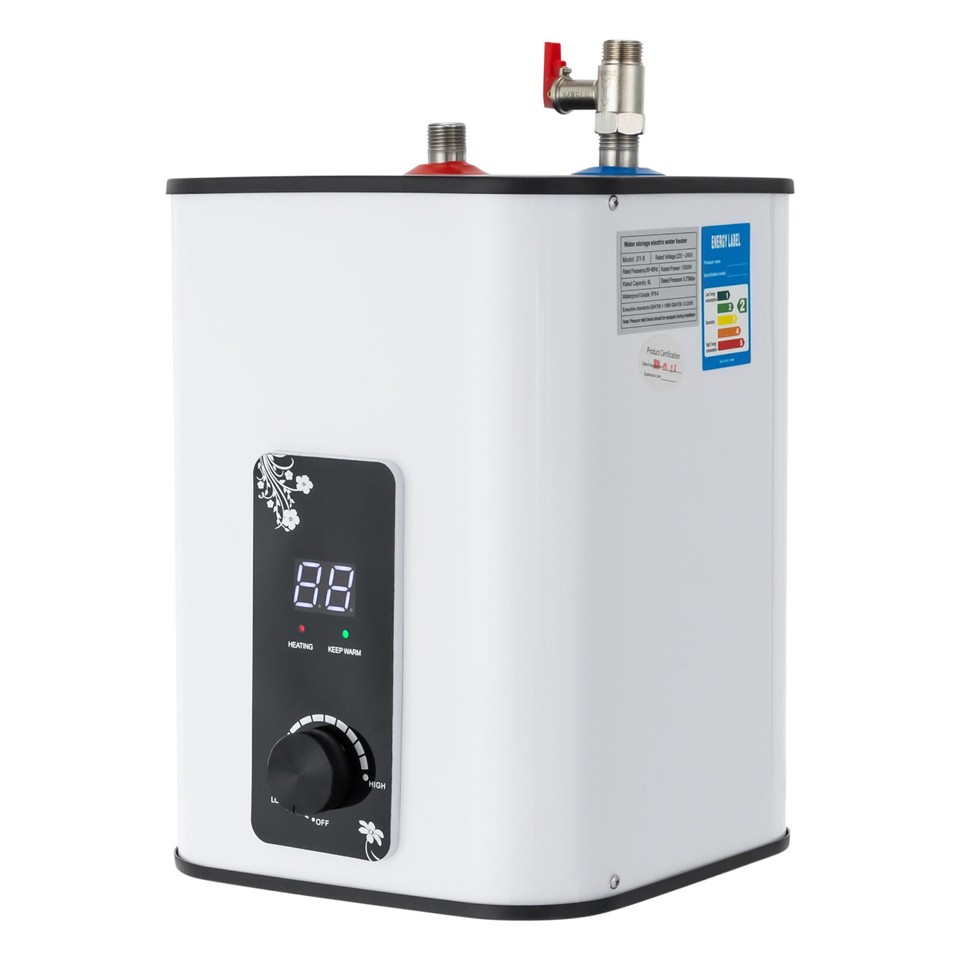 8L Electric Mini Tank Water Heater Rectangle Instant Hot Water Heater ...