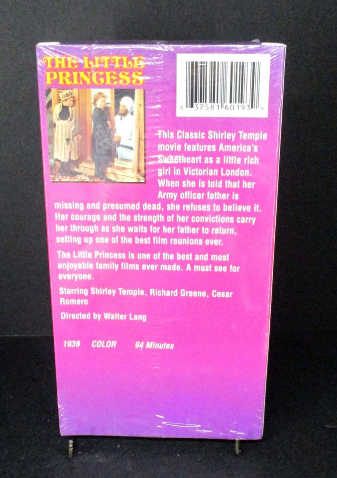 The Little Princess (VHS, Brand New) Shirley Temple, Cesar Romero ...