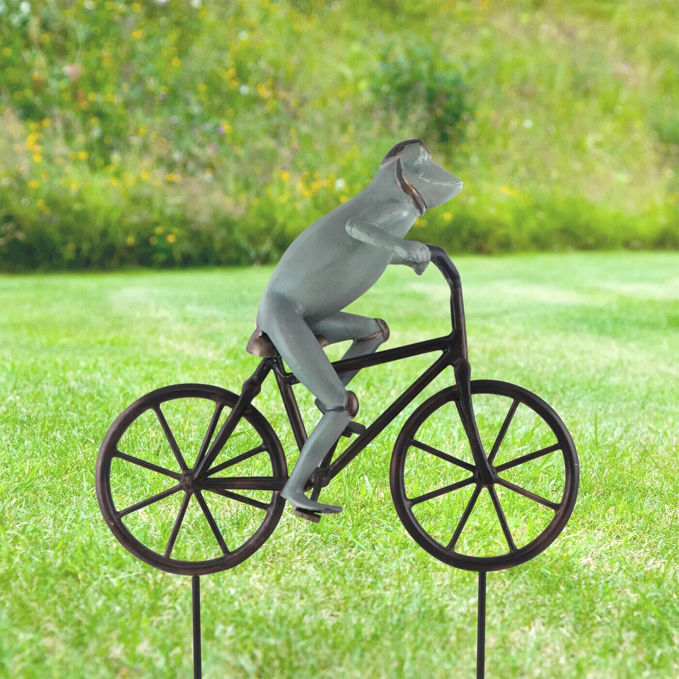 Frog On Bicycle Garden Statue Sculpture Toad Bike ~ SPI Home 21102 | eBay