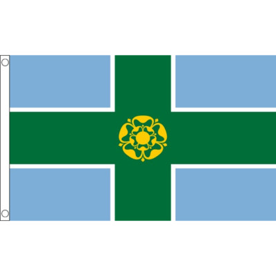 DERBYSHIRE COUNTY FLAG 3' x 5' - COUNTY OF DERBYS. - ENGLAND FLAGS 90 x ...