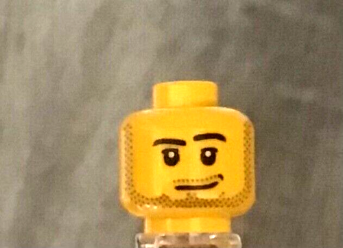 LEGO Boy Male Minifigure Minifig Head Confident Millennial Grin Smirk ...