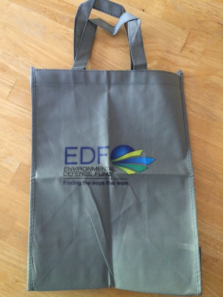 Environmental Defense Fund Tote Shopping Bag EDF Eco Friendly Recycled ...