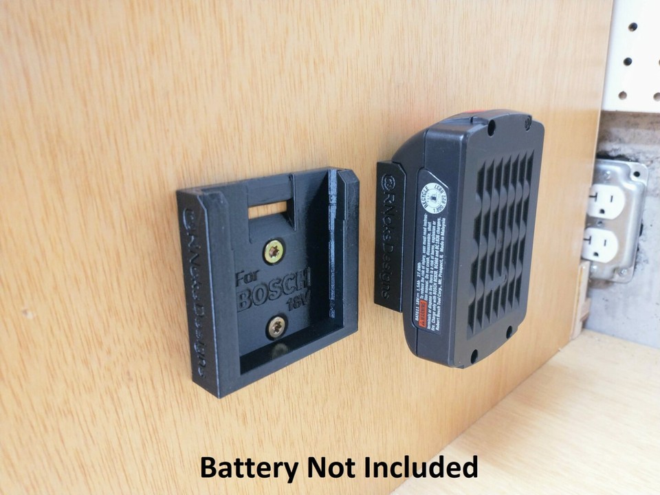 Wall Mount for Bosch BC660 Charger with Optional 18V Battery Mounts ...