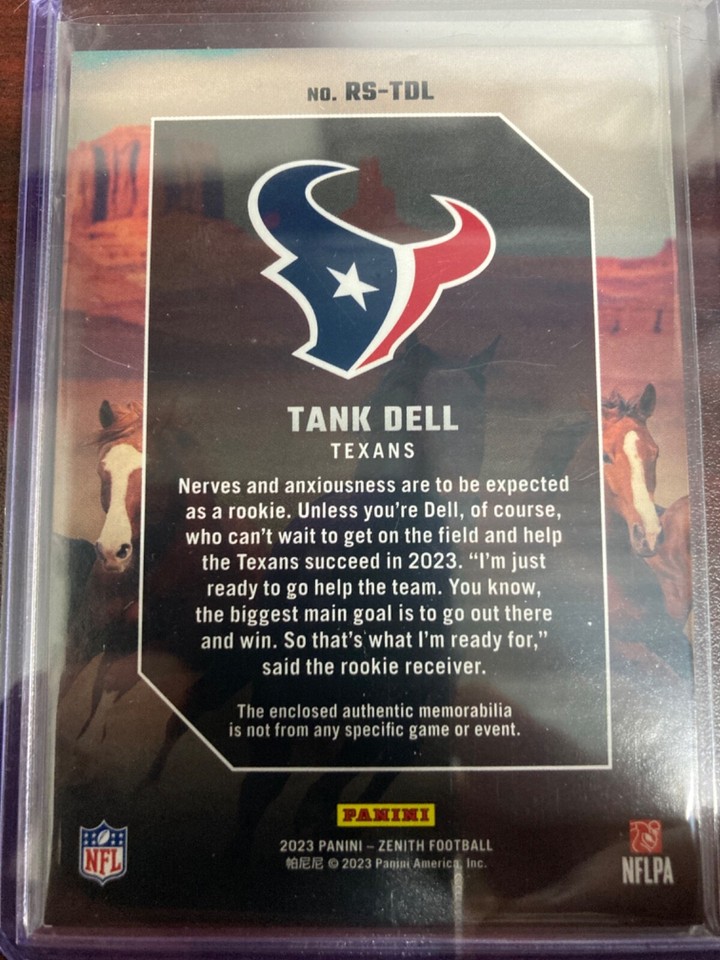2023 Panini Zenith - Rookie Stallions #RS-TDL Tank Dell (MEM, RC) | eBay