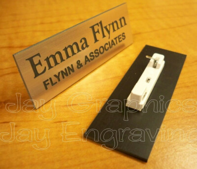 Custom Engraved 1x3 Copper Name Tag | Badge & Pin | Employee ...