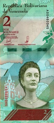 2018 Venezuela 2 Bolivares UNC Banknote. 2 Bolivares Currency VEF Bill ...