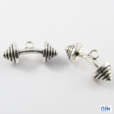 Bulk Weightlifting Barbell Charm Pendant Fitness Gym Weights 22x9mm ...
