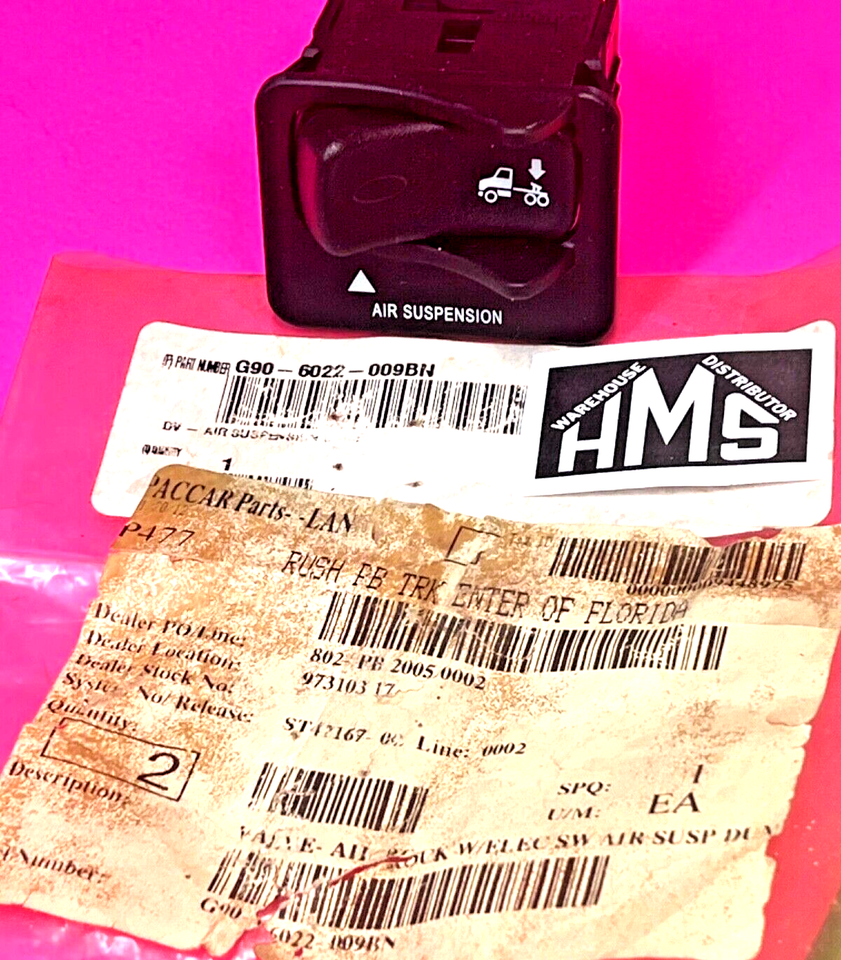 G90-6022-009BN GENUINE PACCAR AIR SUSPENSION DUMP VALVE/ROCKER SWITCH ...