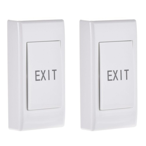 2pcs Push to Exit Button Release Switch PC Panel 86mm x 43mm DC 12V 3A ...