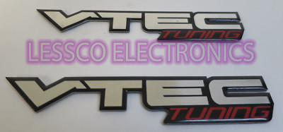 Chromed VTECH Tuning 3D Racing Decal Graphic for Honda Pegatina 2pk ...