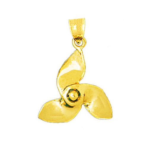 14K Gold Boat Propeller Pendant | eBay
